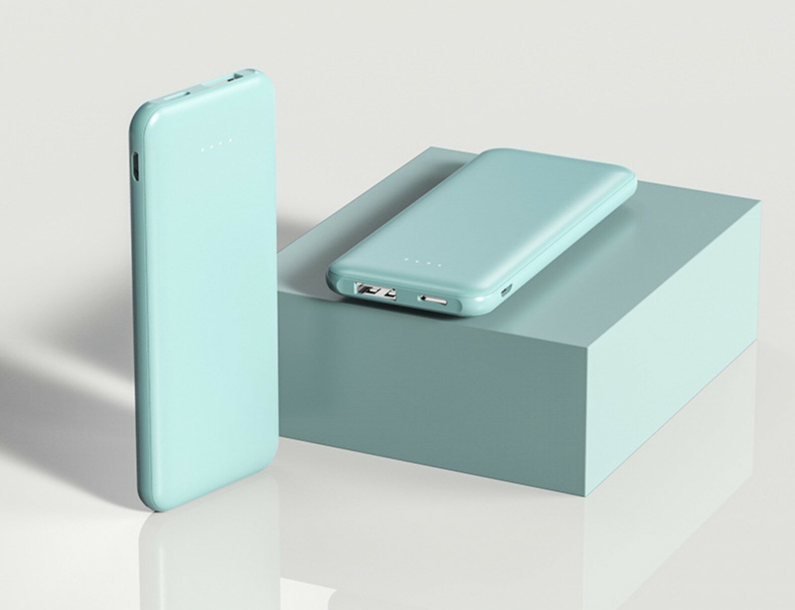 Портативный аккумулятор MyPads M-Y36 10000 мАч мятный бирюзовый полимерный Power Bank