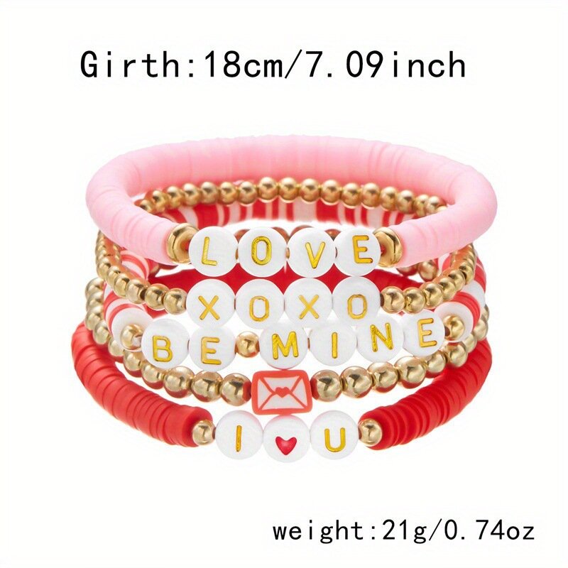 YM Mall Браслет Девочка Ангел Буква Бисеристый Розовый Невинность и удача