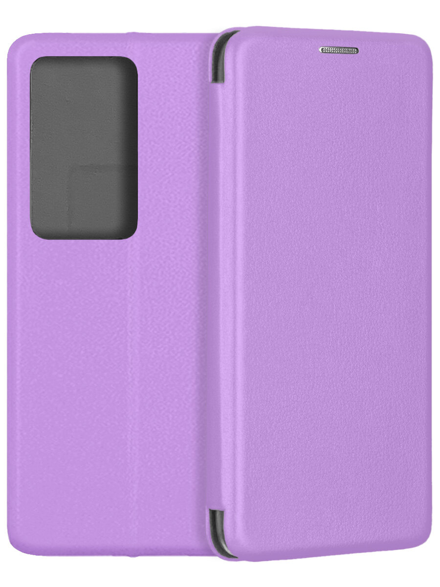 Чехол-книжка для Redmi 15 фиолетовый / подставка, отделение для карт