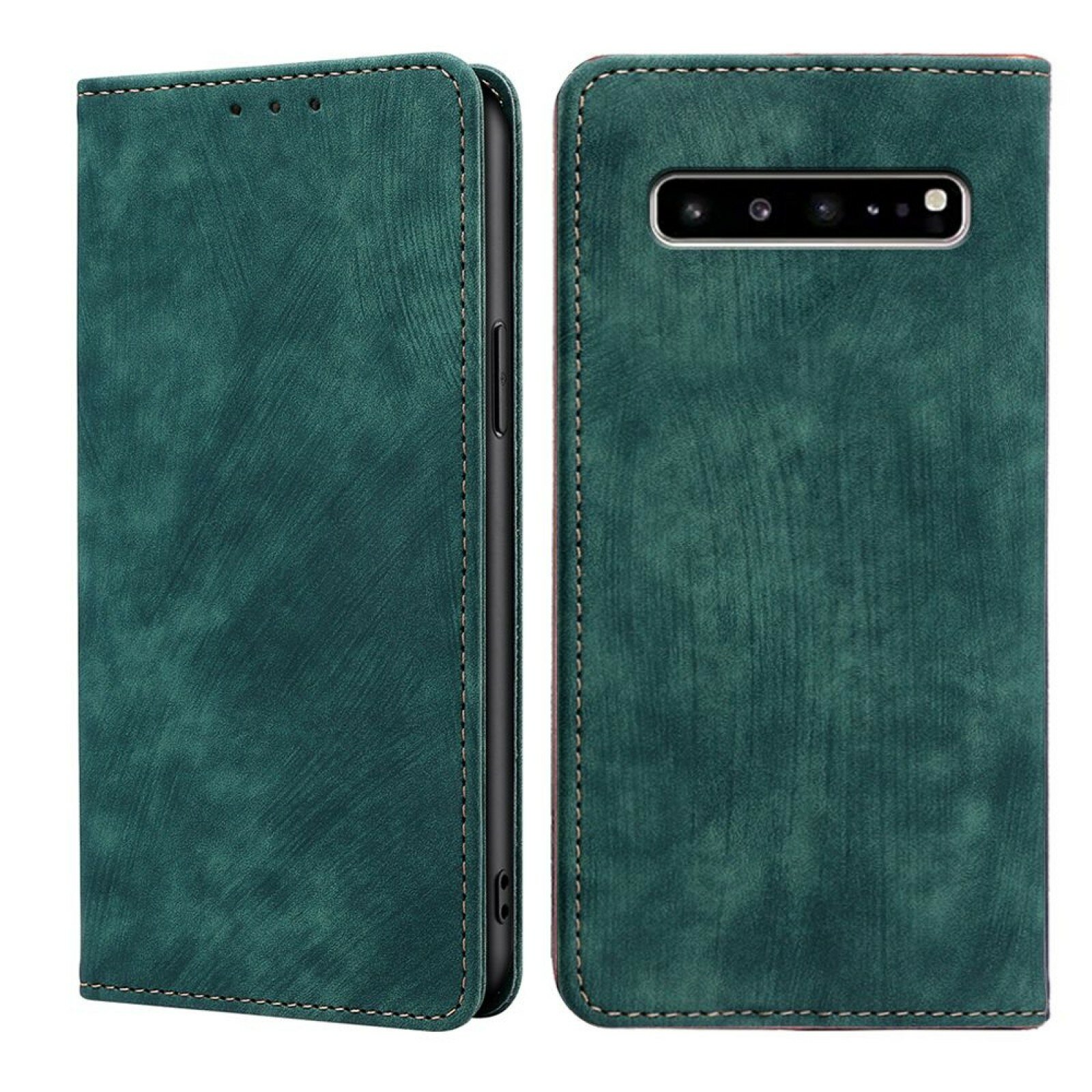 Чехол-книжка MyPads для Samsung Galaxy S10 мягкое прикосновение зеленый