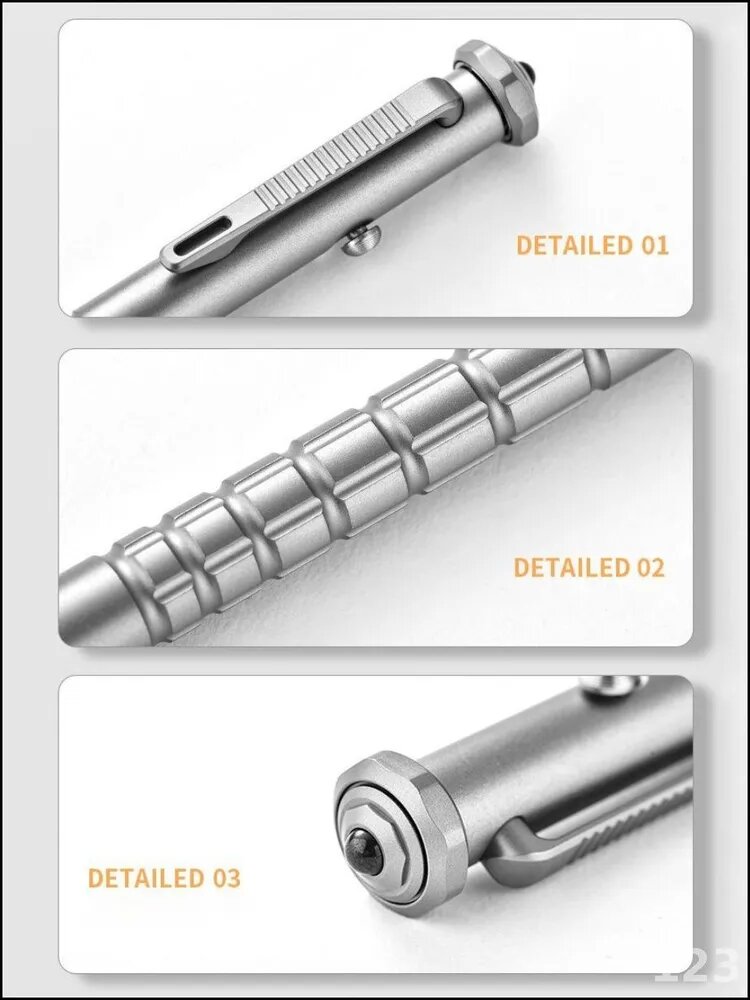 Ручка Мультисистемная EDC титановый корпус, автоматический карандаш Schmidt DSM 2007, стержни 0.7 мм — фото 1