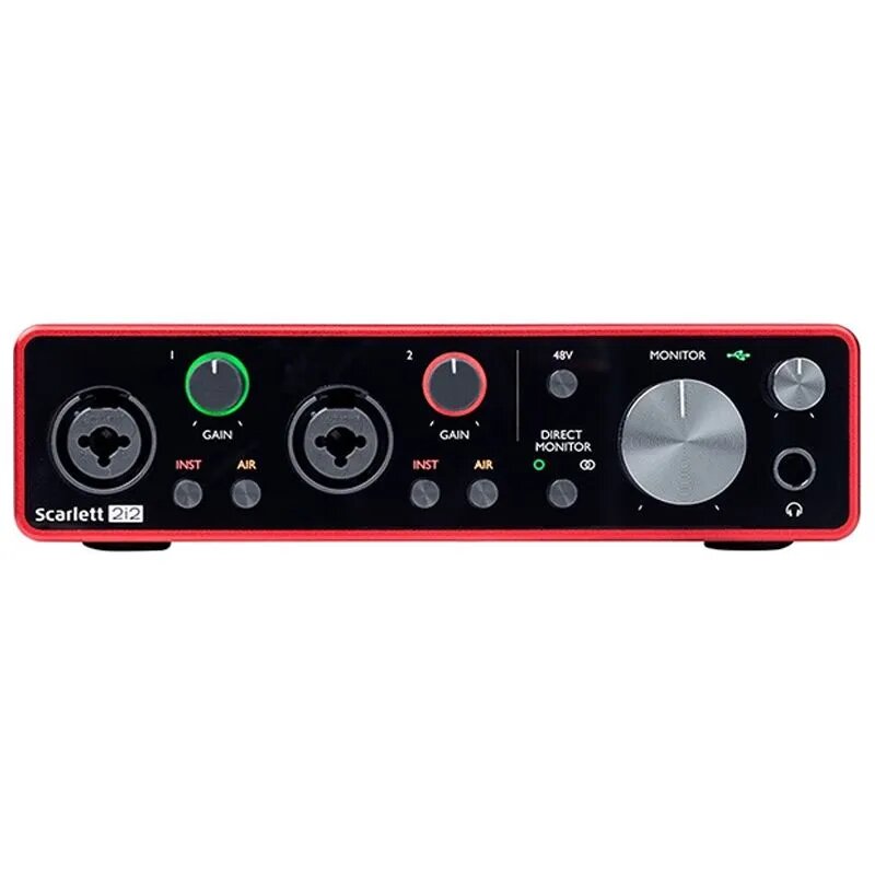 Focusrite Scarlett 2i2 Third-Generation 2-In, 2-Out USB Audio Interface, Студийное оборудование — фото 1