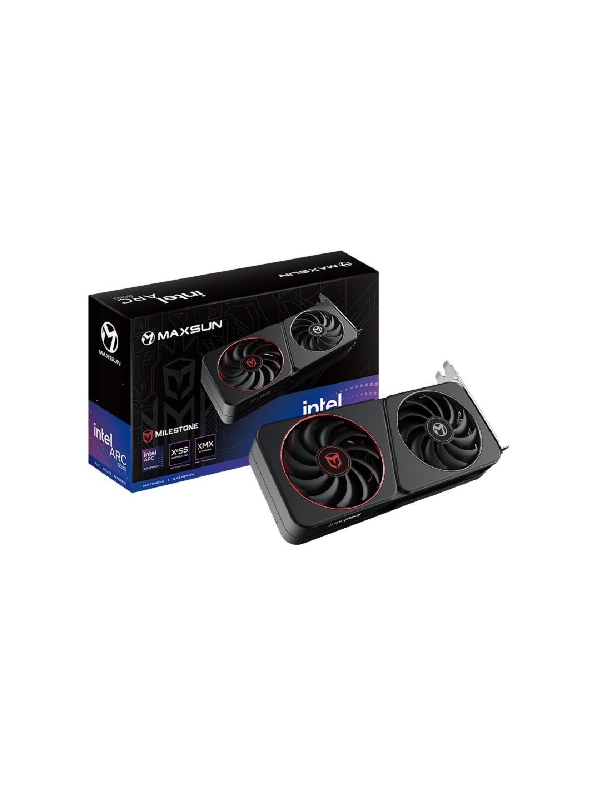 Видеокарта MAXSUN Intel Arc B580 Milestone 12G DDR6, 192bit, 3* DP/HDMI, 2 FAN RTL