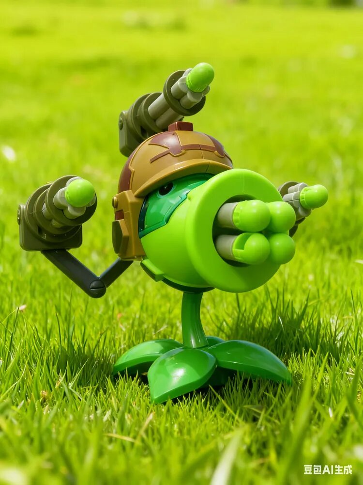 Пулемет Гатлинга модель Pea shooter из серии игрушечных растений против зомби, украшения ручной работы