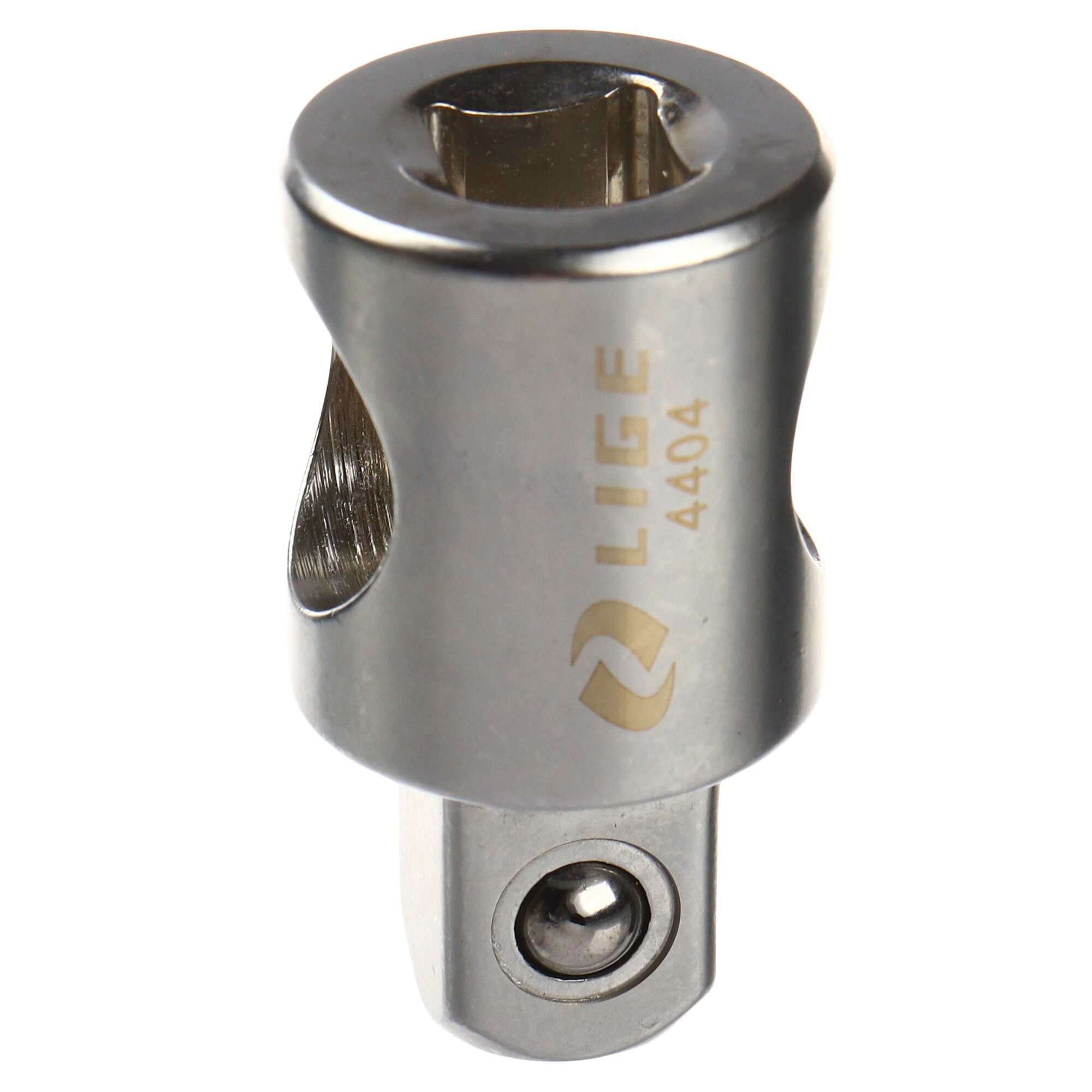 Адаптер 3/8"(F) х 1/2"(М) с отверстием LIGE LG-4404