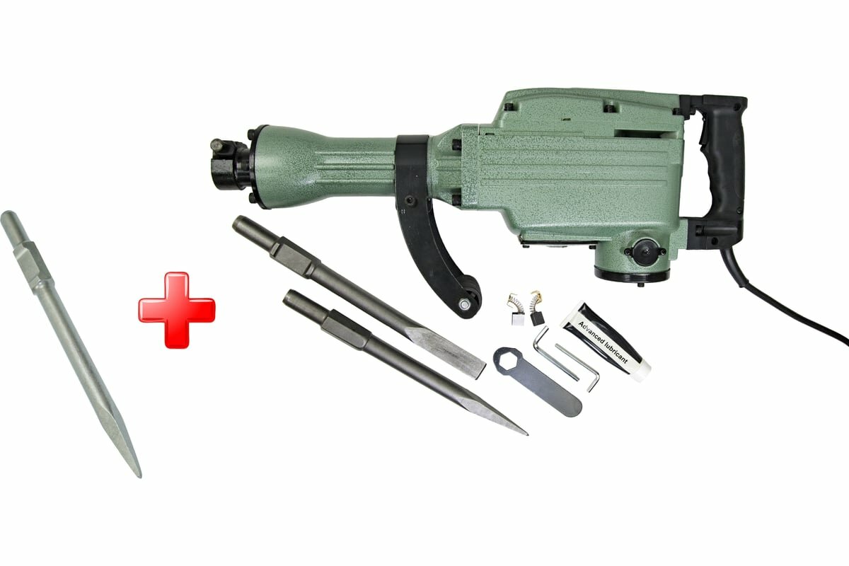 Молоток отбойный спец МОЭ-1650, зеленый, 1650Вт, 2000 уд/мин, патрон шестигранный