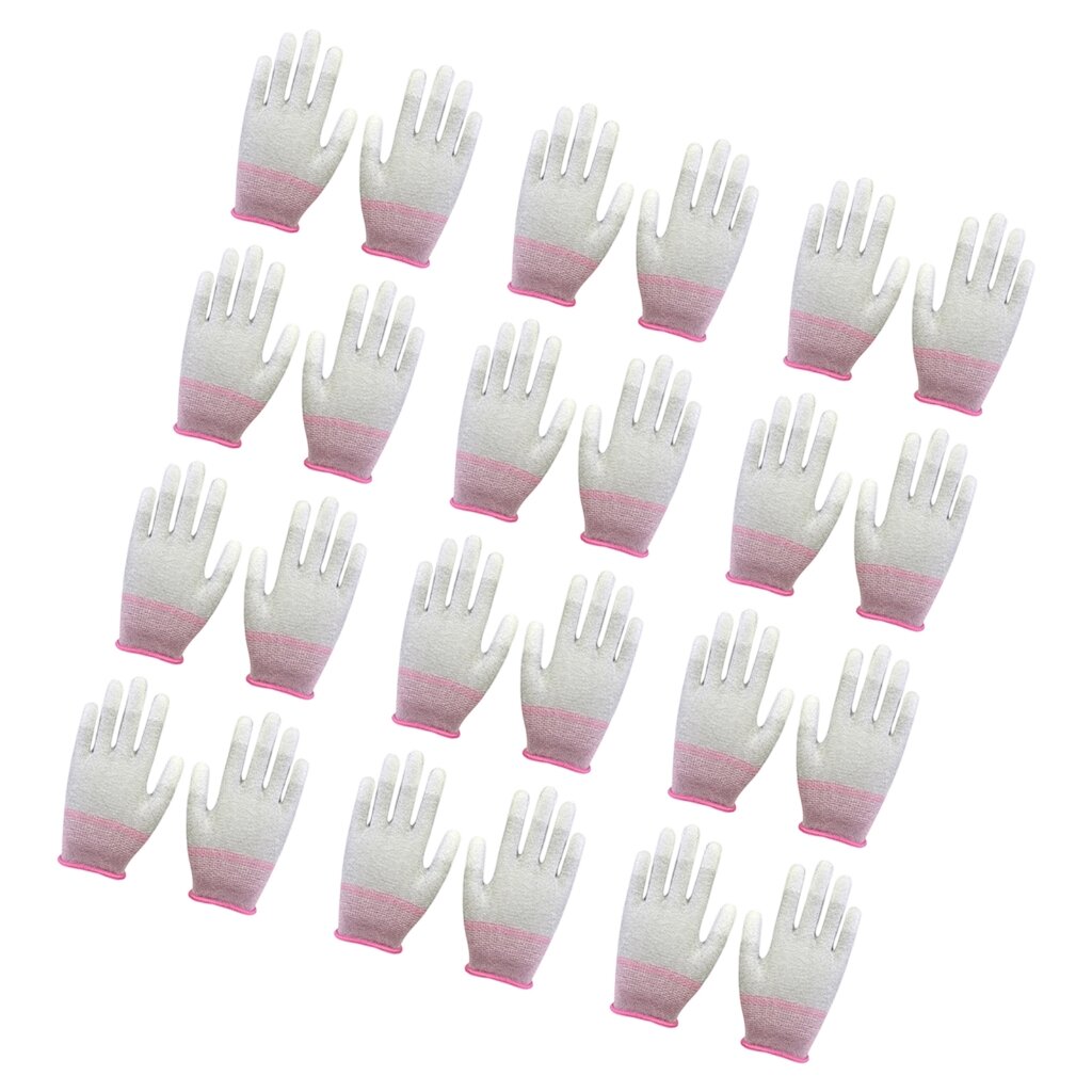 12 Пар антистатических перчаток из углеродного волокна для защиты электроники и обеспечения безопасности при использовании