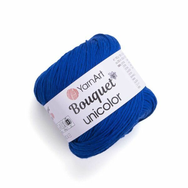 Пряжа YarArt Bouquet Unicolor 3222 (4 мотка по 100г/200м) василёк