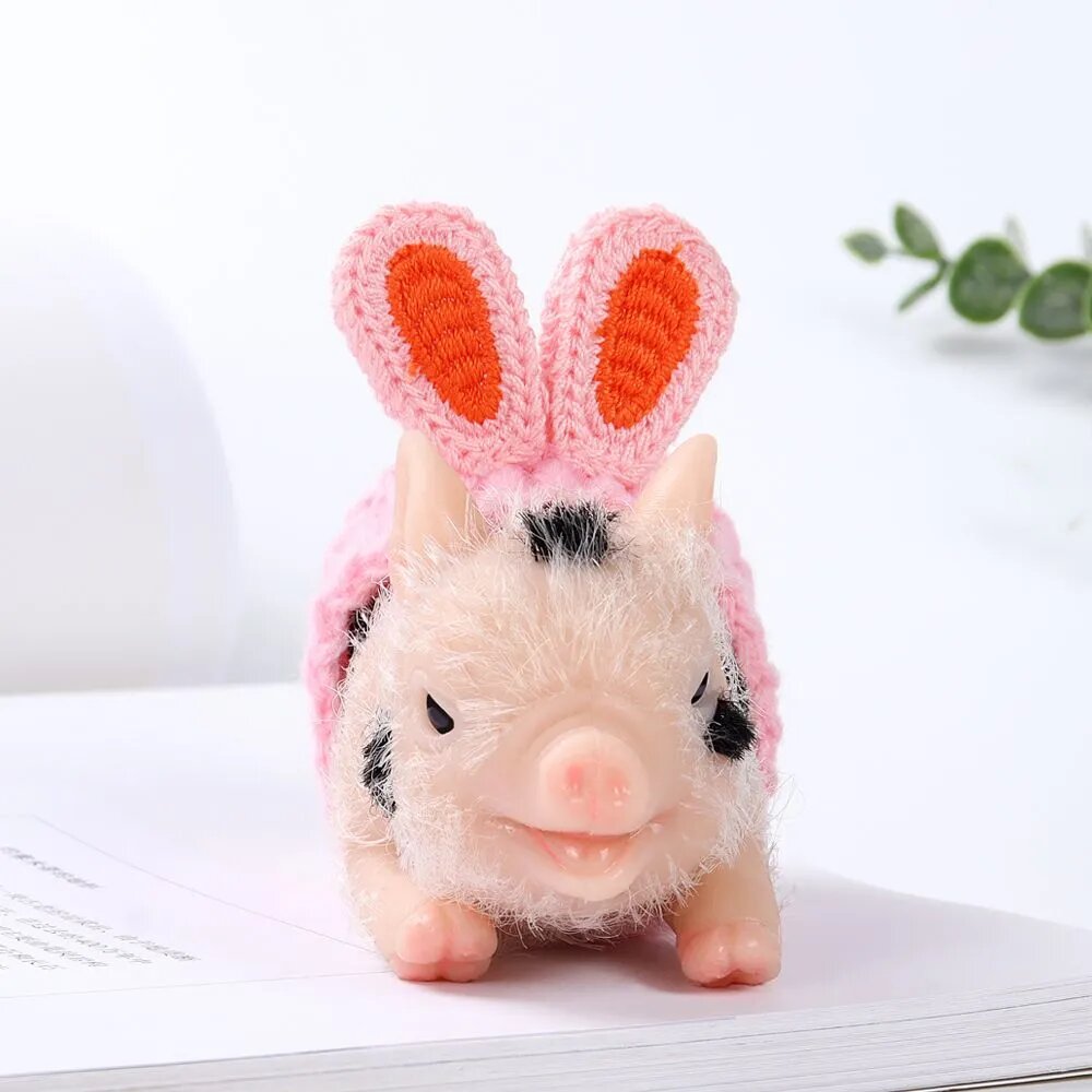Игрушка-антистресс в виде свинки с ушками кролика, мягкая игрушка для детей