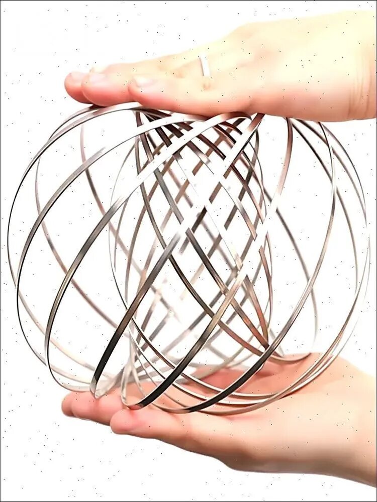 Кинетическое кольцо антистресс, игрушки для девочек, игрушки для мальчиков, серебряный