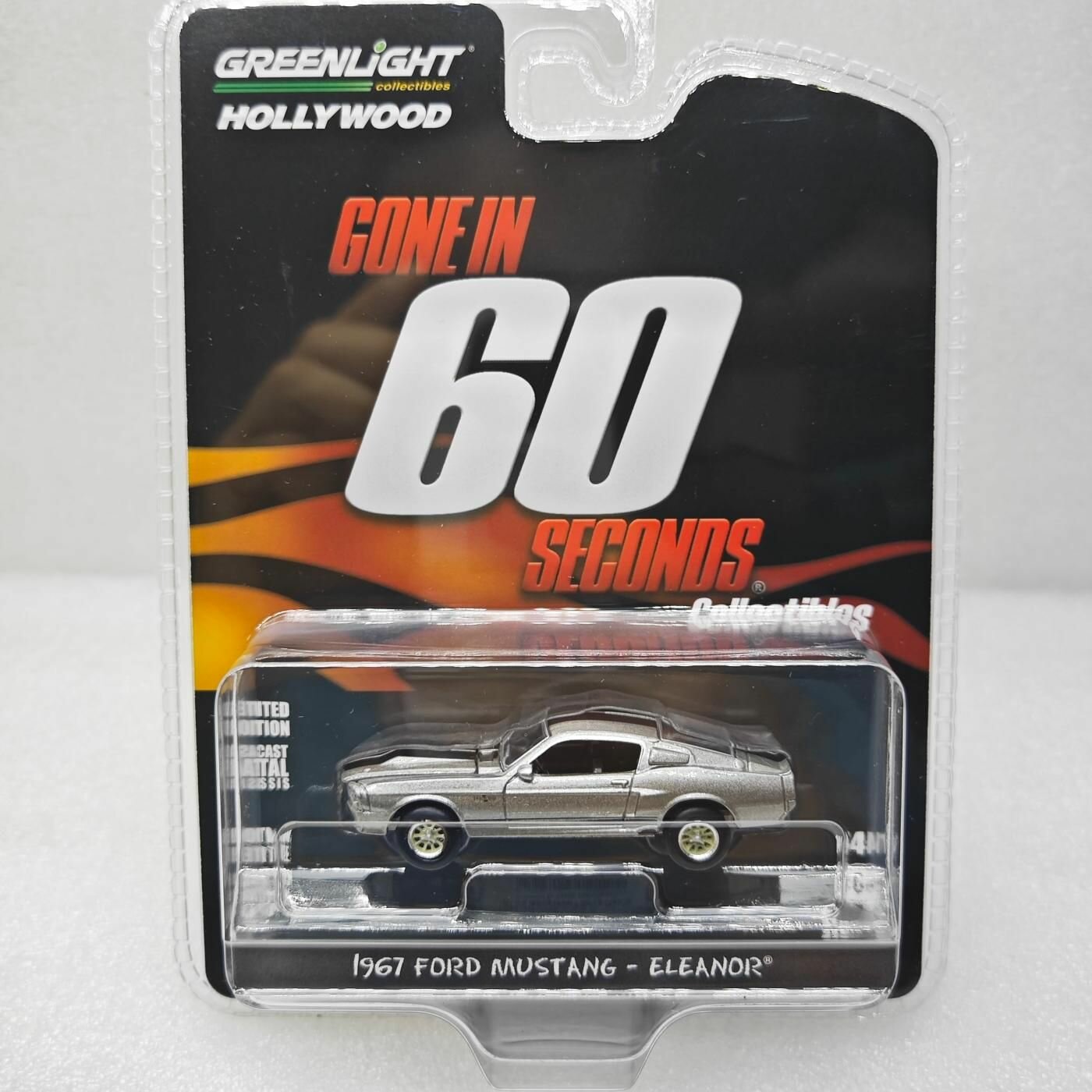 Green Light 1:64 1967 Custom Ford Mustang 60 Seconds Speed Run 44742 Жесткая карточка