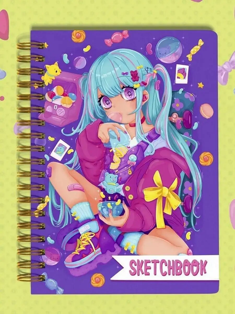 Проф-Пресс MyArt. Аниме скетчбук на гребне. Фанатка мишек
