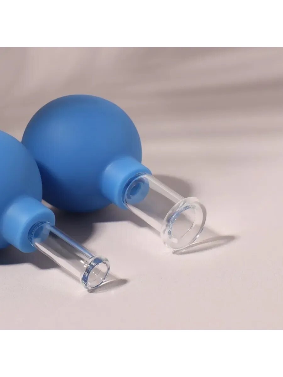 Комплект вакуумных стеклянных банок для массажа лица