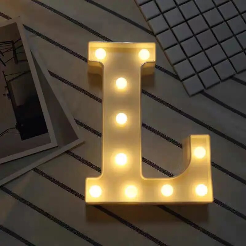 LED-ночник буква L, теплый белый свет