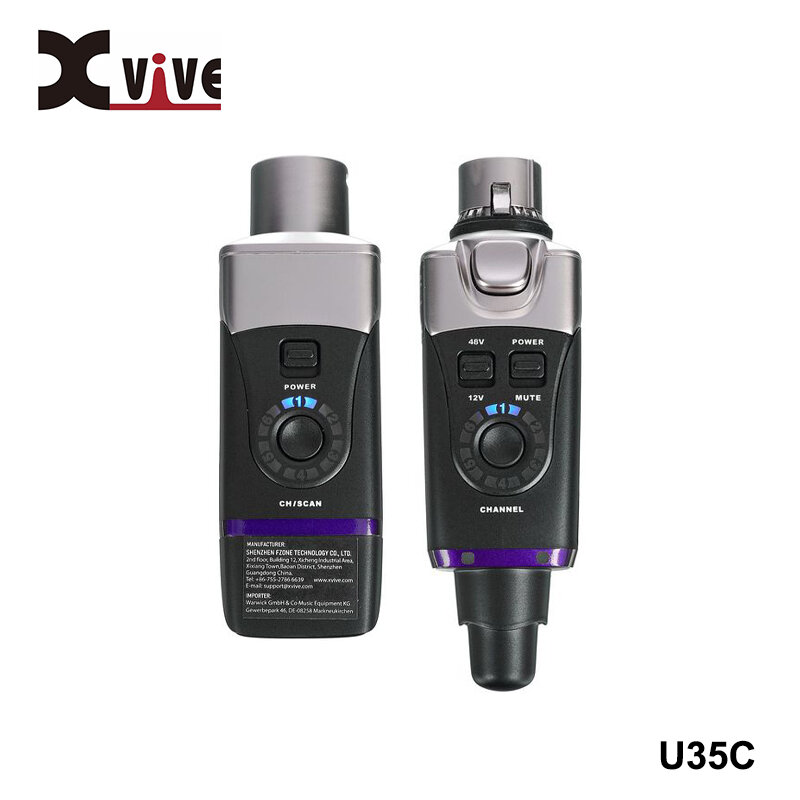 Xvive U35C Беспроводная микрофонная система 5,8 ГГц, беспроводной передатчик и приемник XLR