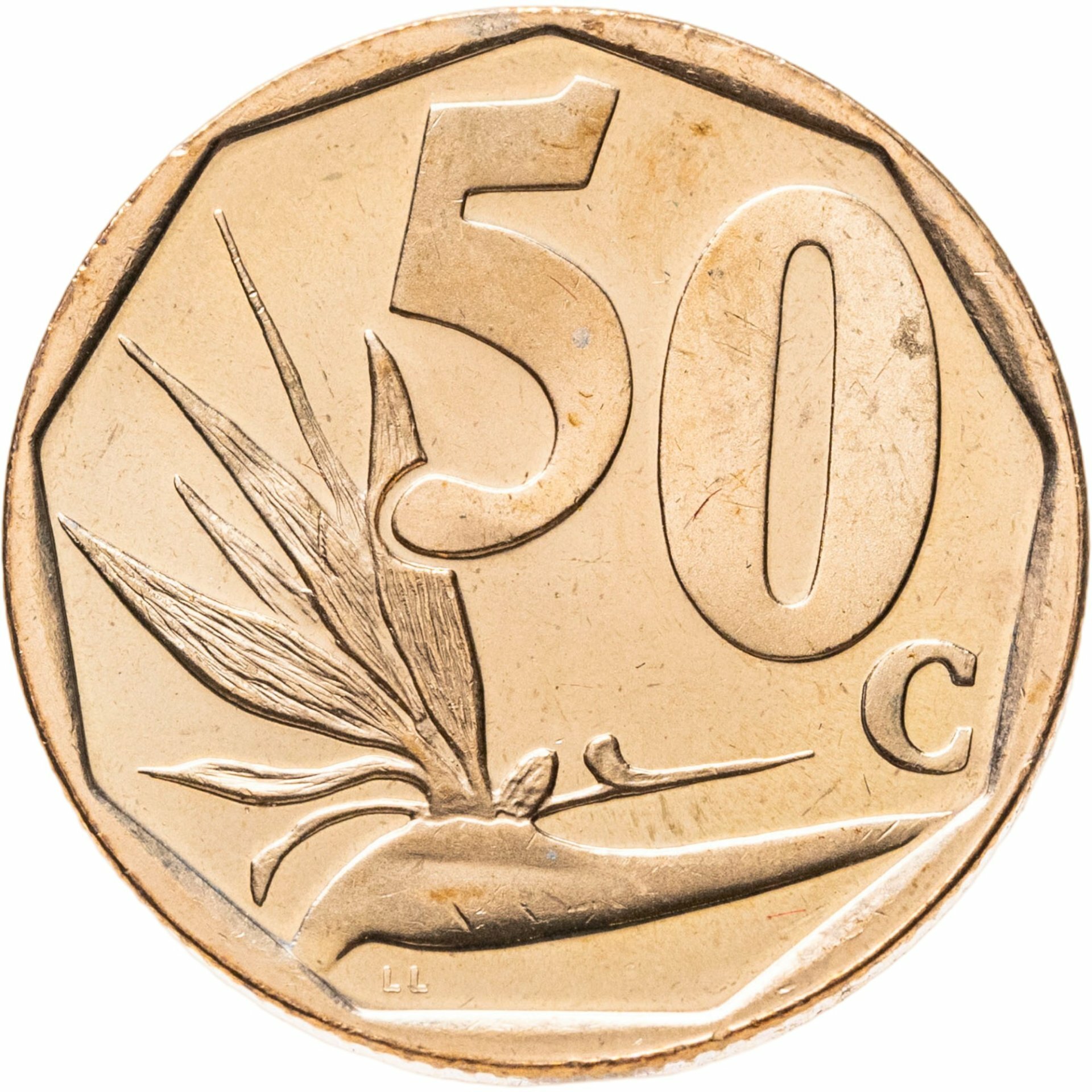 ЮАР 50 центов 2020, Сталь, в сохранности AU