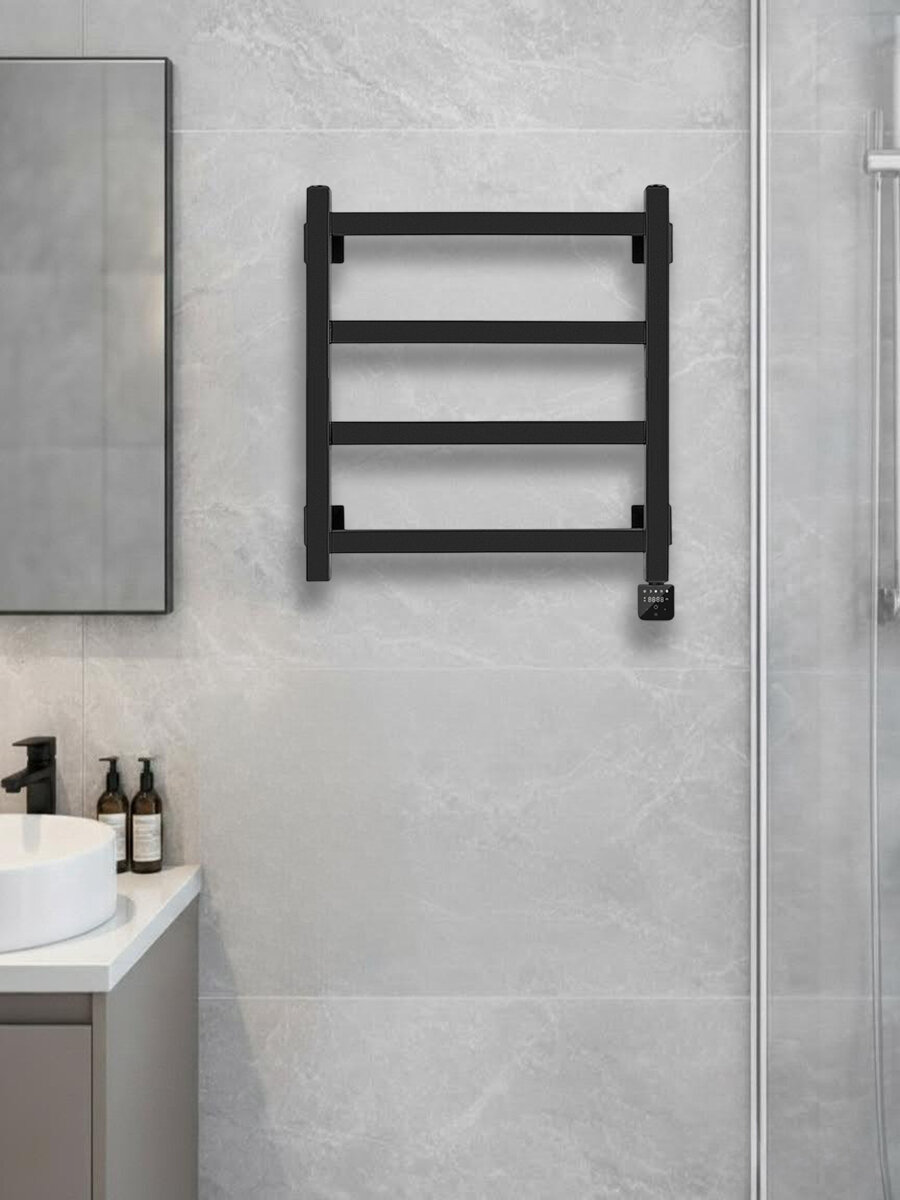 Quadro-1 Полотенцесушитель электрический EQ1 50x50 см Черный