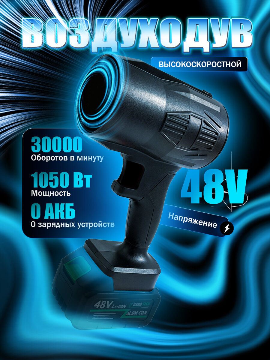 OUOU POWER TOOLS Воздуходувка,1050Вт Поставляется с перчатками и затычками для ушей