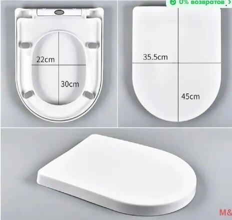 Крышка для унитаза с микролифтом, универсальное V-образное, О-образное, U-образное квадратное сиденье для унитаза M&M