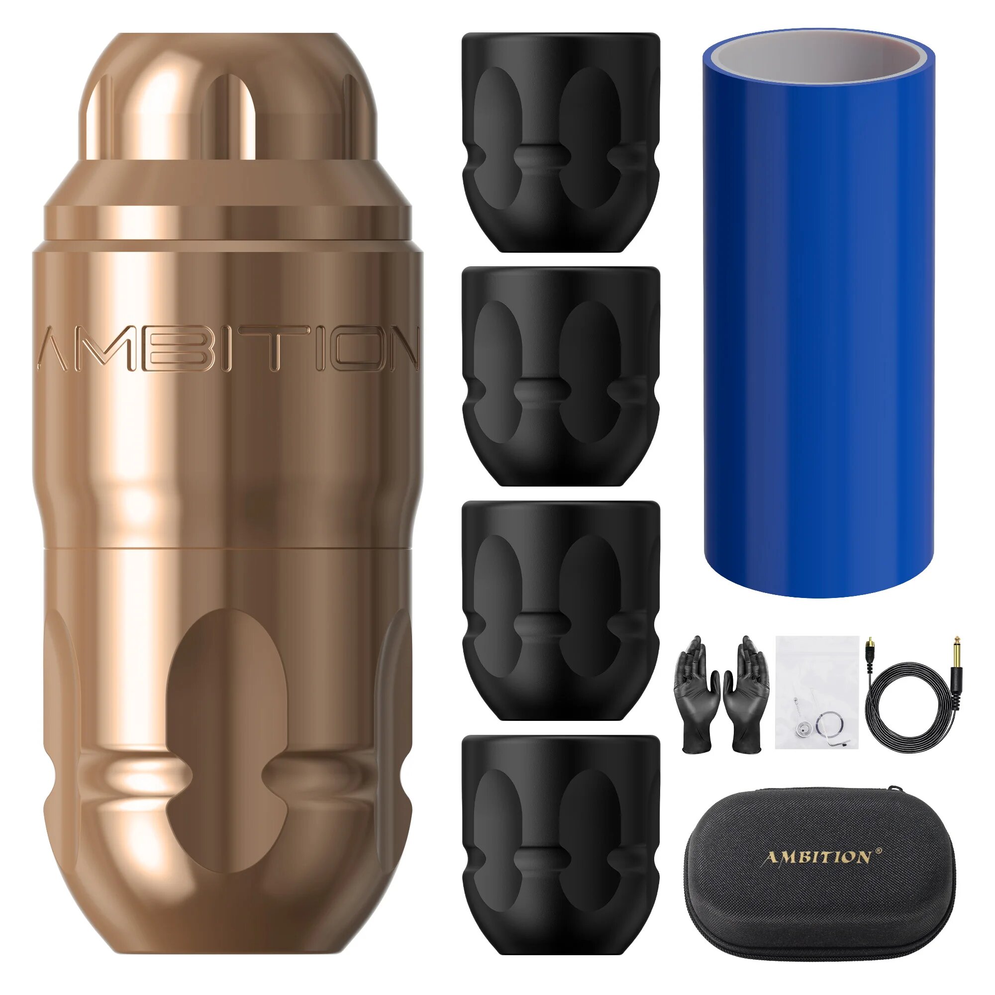 Тату-машинка Ambition Lutin прямой стержень Gold