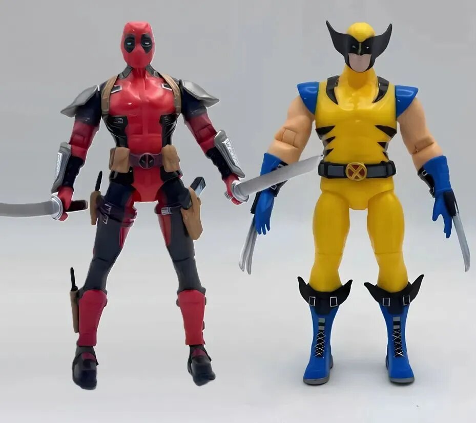 Набор фигурок Марвел Люди Икс Росомаха + Дэдпул / X Men Wolverine + Deadpool 2шт (18см, пакет)