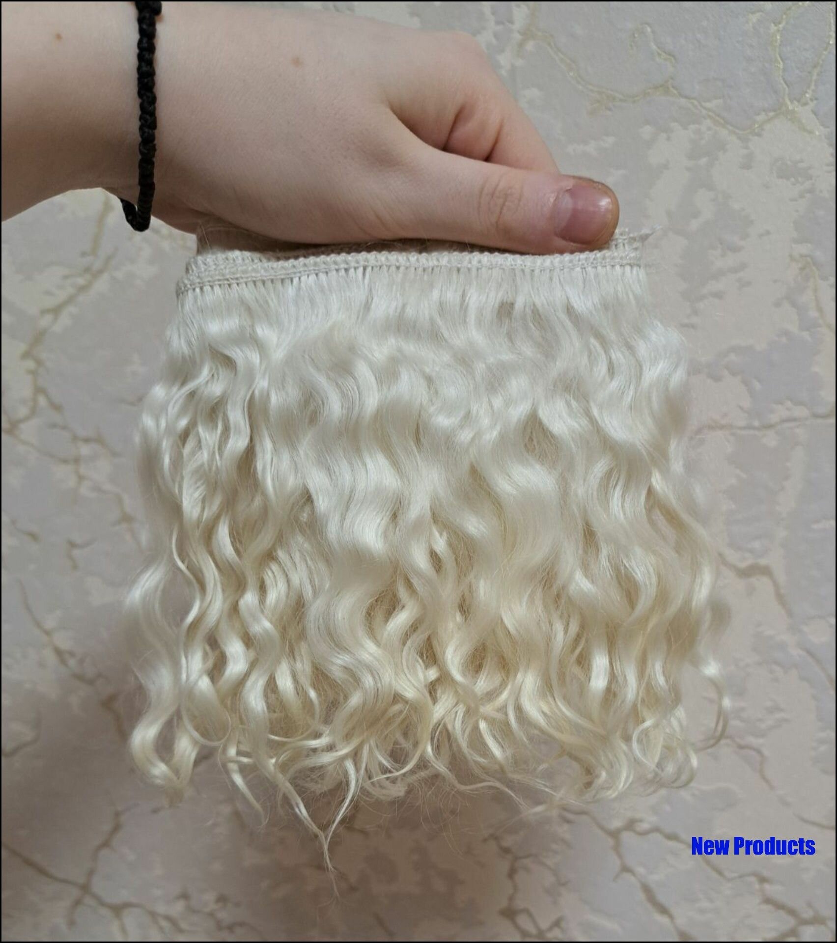 Натуральные неокрашенные трессы из ангорской козы, эксклюзивная длина 1314 см