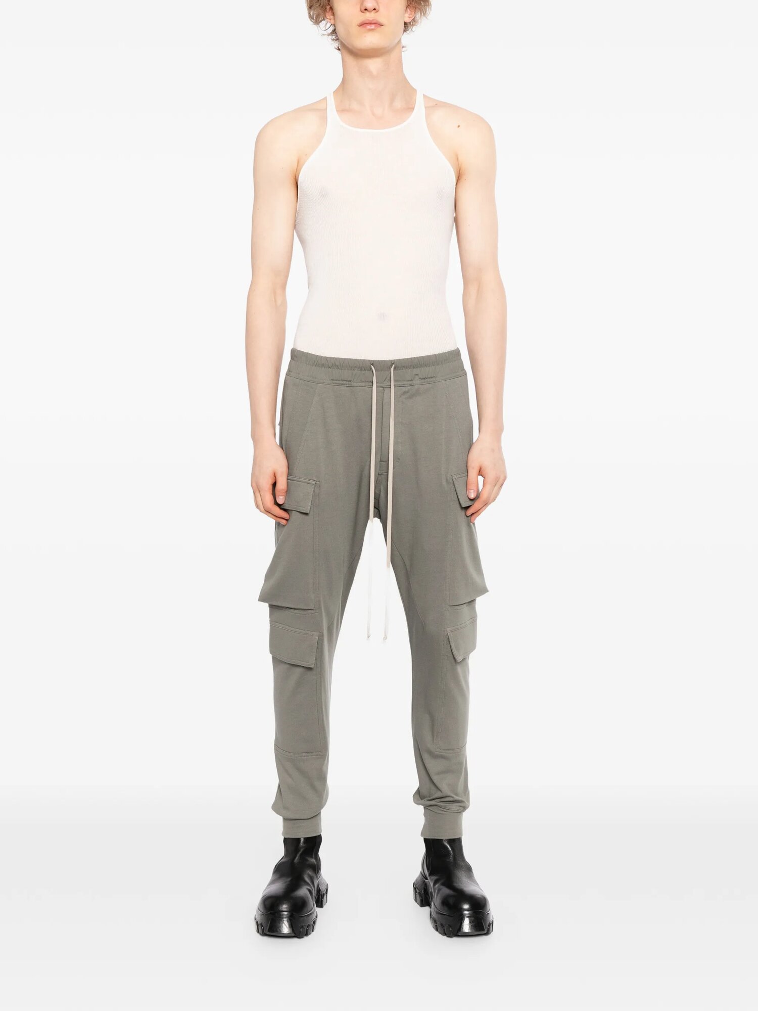 Брюки Rick Owens Mastodon Megacargo trousers, размер 52, зеленый, — фото 1