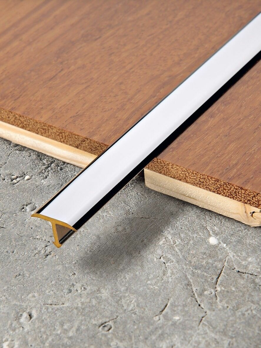 Т образный профиль 25 мм соединитель для пола латунный Progress profilles, Латунь Хромированная мм -1 шт