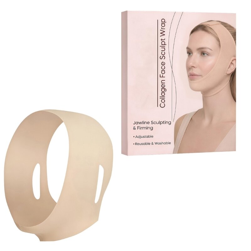 Дышащая Поддерживающая Повязка Для лица Эластичная Поддерживающая Повязка Для лица Для Ежедневного Ухода За Кожей и Спортивного Расслабления мышц