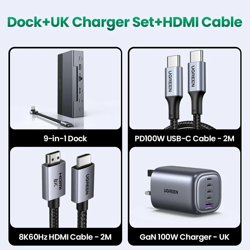 UGREEN Док-станция 9-в-1 для Steam Deck UK Complete Set