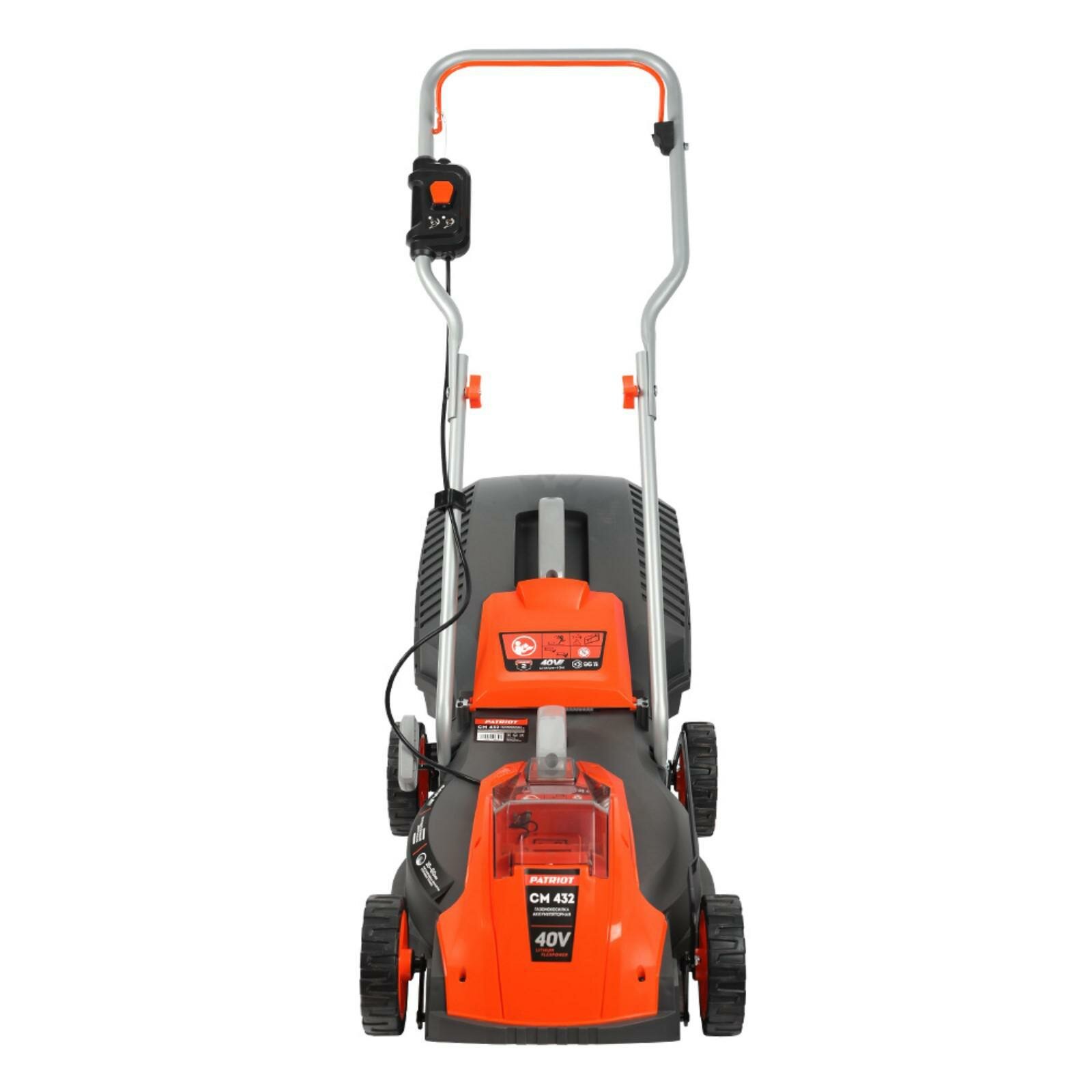 Газонокосилка аккумуляторная PATRIOT CM 432, без АКБ и ЗУ, высота скашивания 20/60 мм, травосборника 30 л