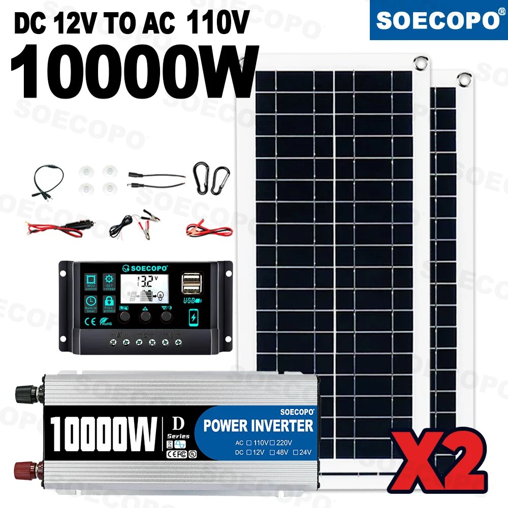 Солнечная система SOECOPO 10000 Вт 110V Solar Kit