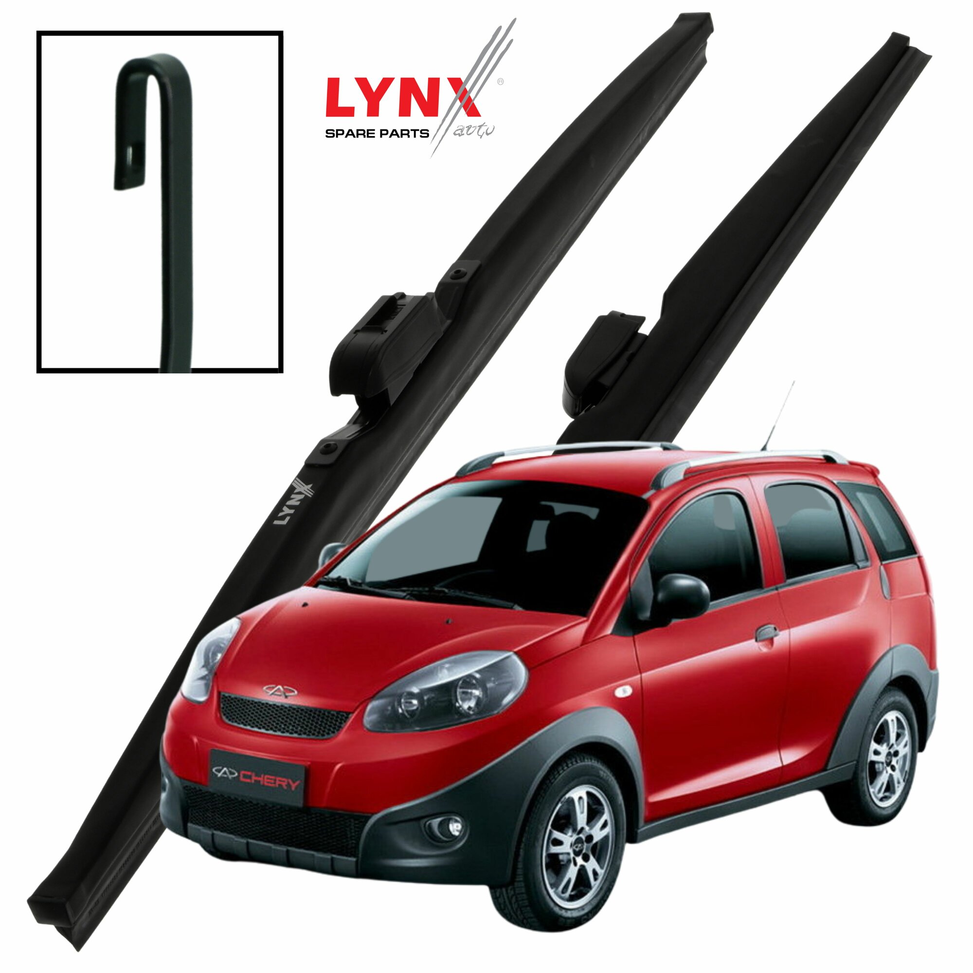 Дворники Chery indiS S18D / Чери Индис 2011 2012 2013 2014 2015 2016 Щетки стеклоочистителя зимние LYNXauto к-т 2 шт, 550мм-400мм