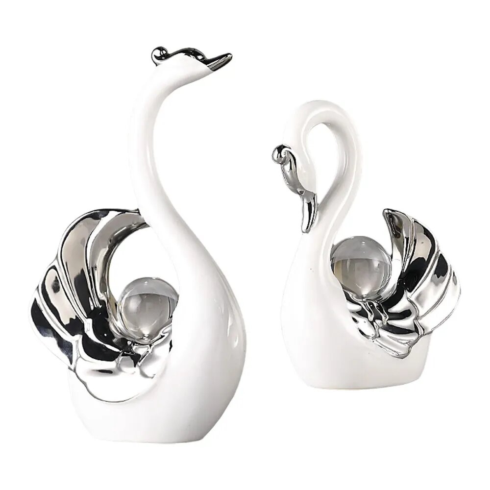 Фигурка декоративная белый, высота 10 см, длина 30 см