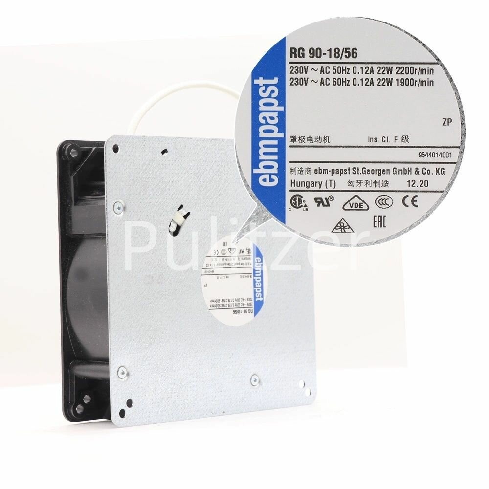 Ebmpapst RG90-18/56 230 В 22 Вт 135 *135 *38 мм осевой вытяжной вентилятор охлаждения