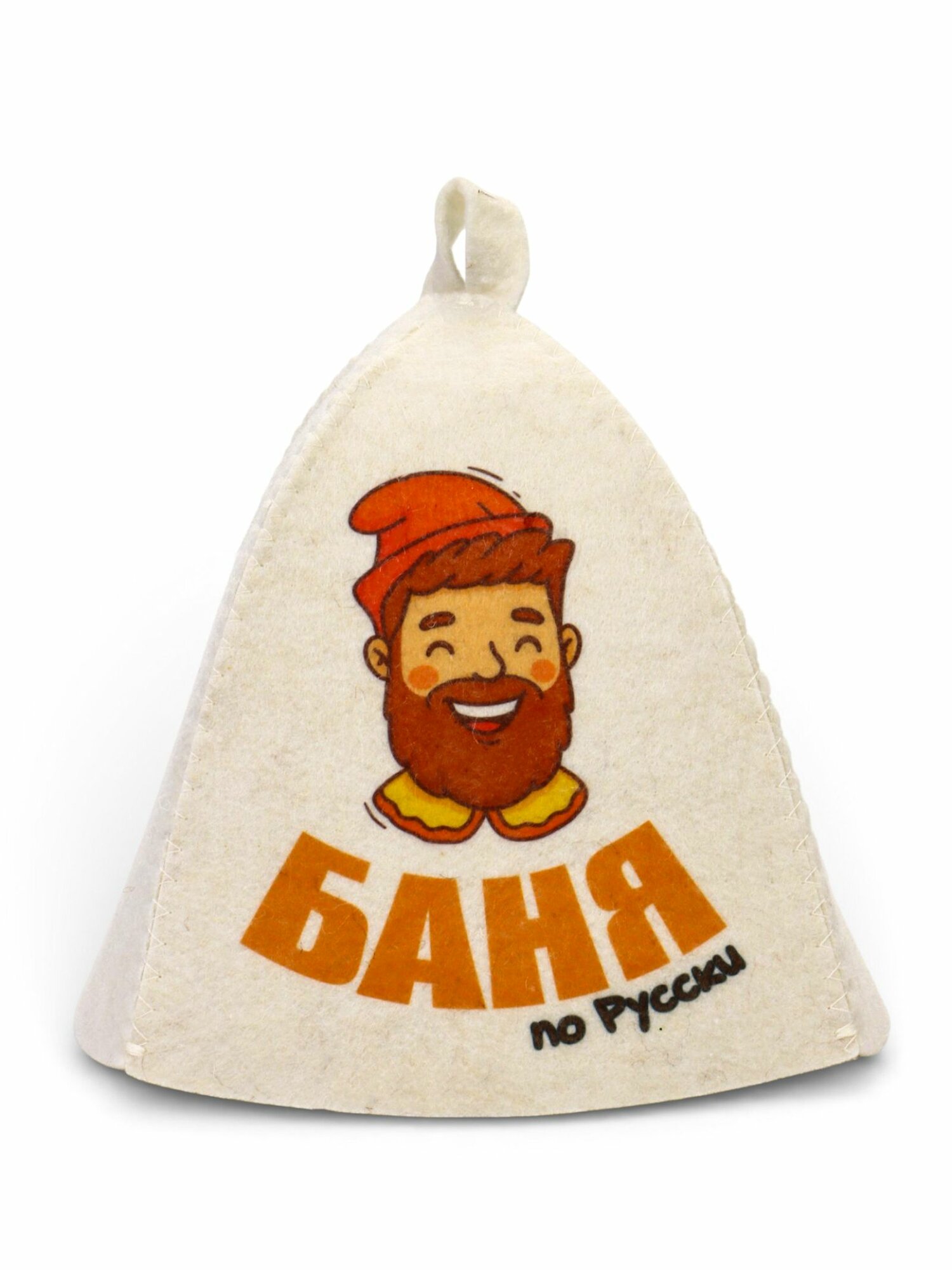 Шапка для бани и сауны Баня по-русски , полиэфир, шерсть