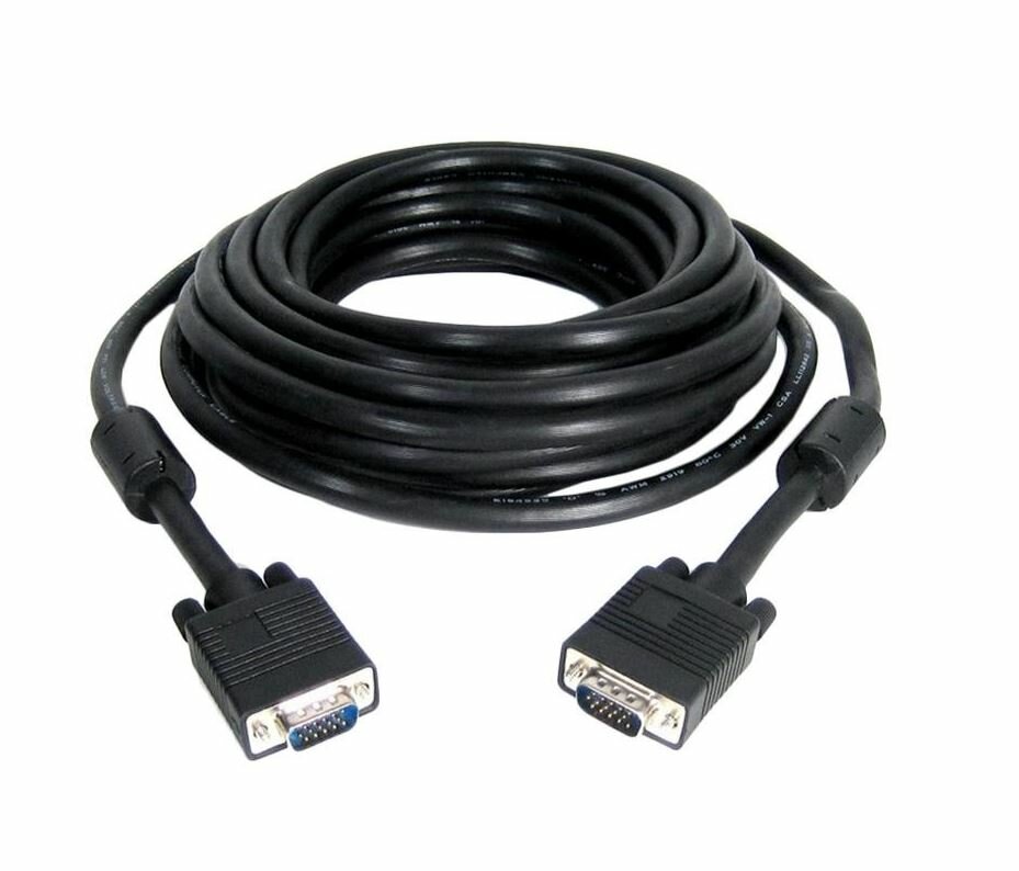 Кабель Cablexpert CC-PPVGA-10-B VGA, 3м, двойной экран, медный проводник, черный