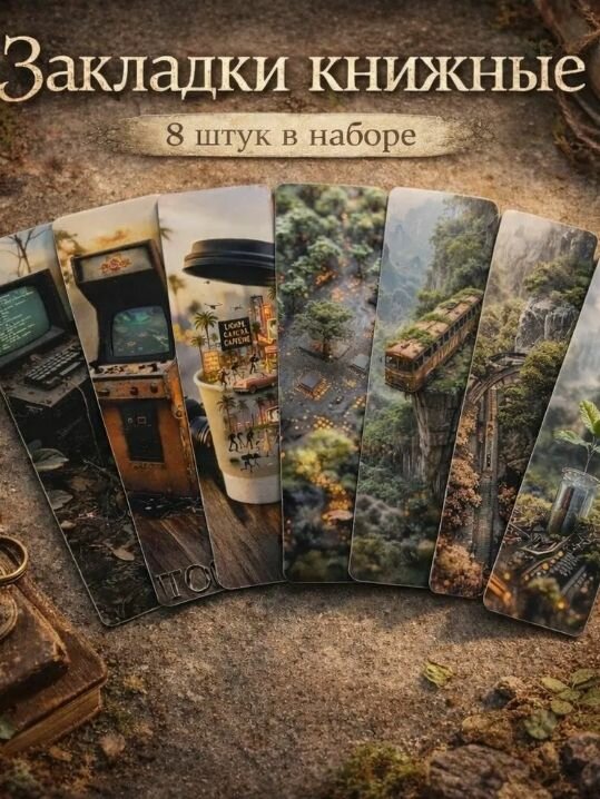 Закладки книжные 8 штук