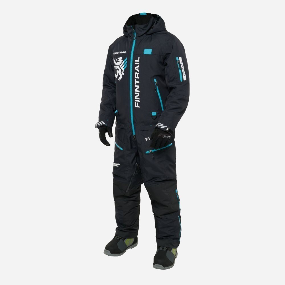 Комбинезон для снегохода Finntrail Widetrack-Pro Graphite. XLK. Черный-синий
