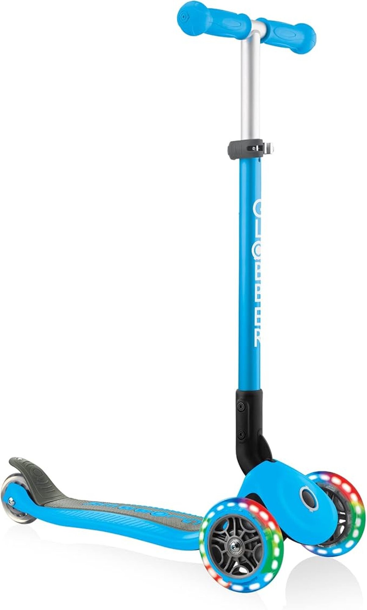 Детский самокат Globber - PRIMO FOLDABLE LIGHTS трёхколёсный, лёгкий, складной самокат для детей от 3 до 6 лет - GB 432-101