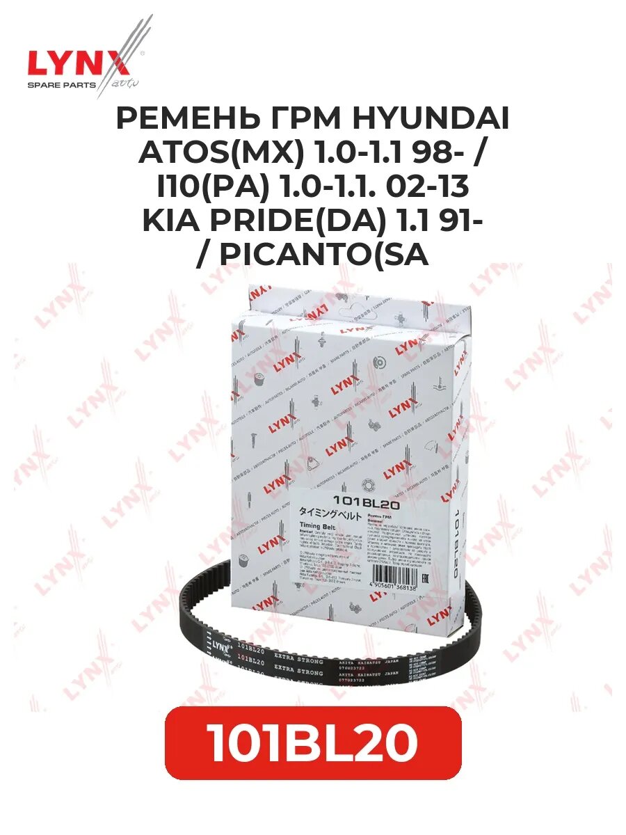 Ремень ГРМ HYUNDAI Atos(MX) 1.0-1.1 98- / I10(PA) 1.0-1.1.
