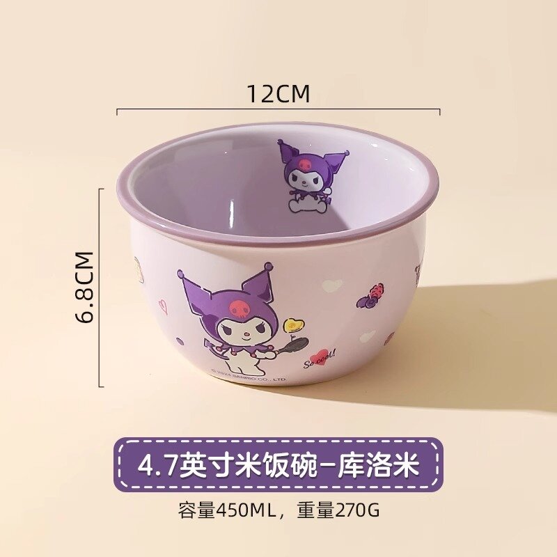 Керамическая миска Sanrio, домашняя миска для еды, миска Hello Kitty, миска для риса, суповая миска, миска для лапши, милый девичий столовый прибор