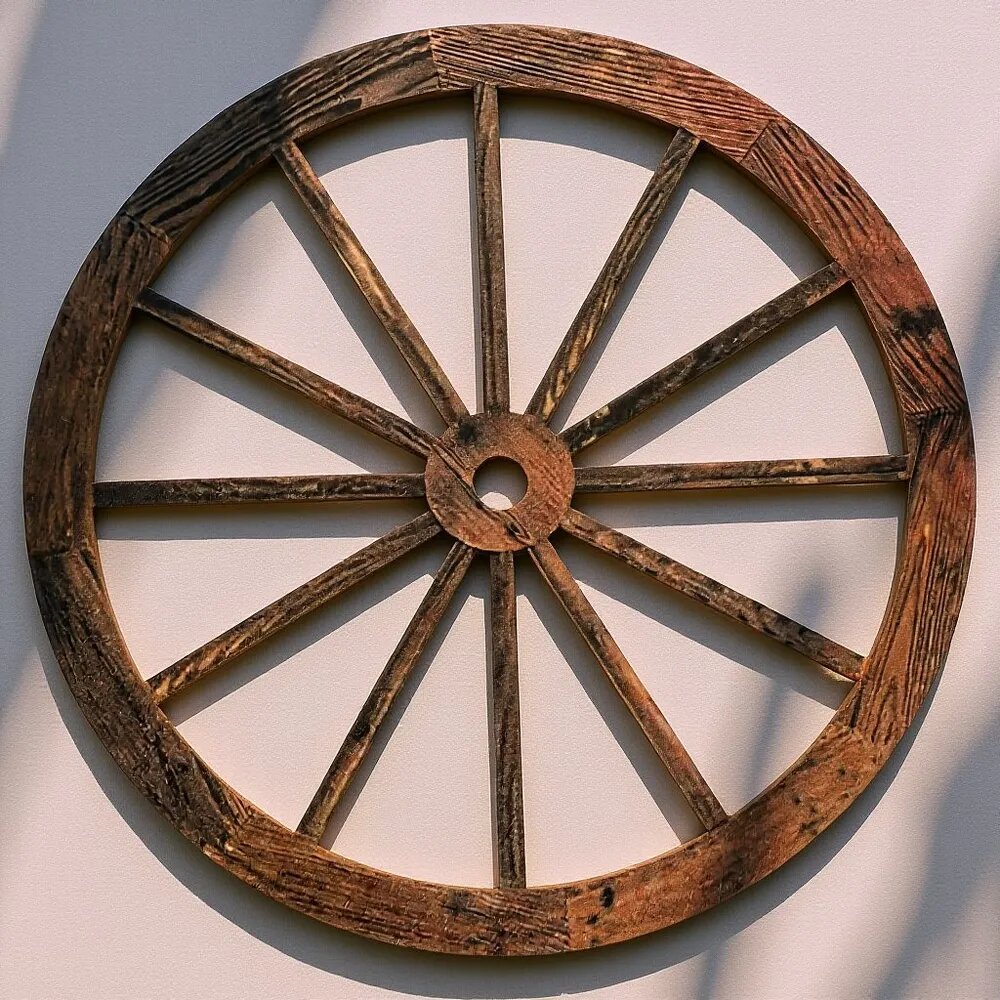 Деревянное Колесо, Для Декора Офиса, Из Древесины, 1 Штука