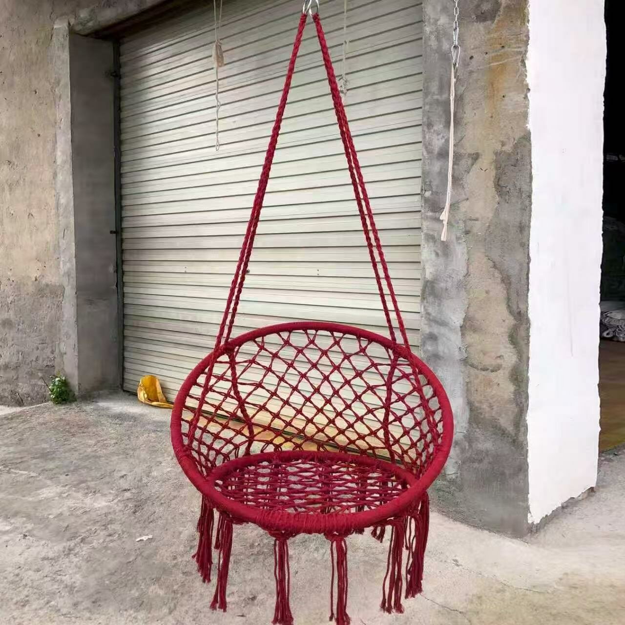 Качели садовые 120 см х 80 см, кресло гамак подвесное, кресло-качели, плетенные качели-гнездо