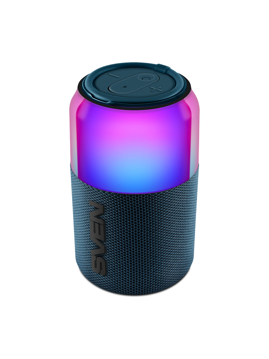 Колонка портативная SVEN PS-130 blue (10 Вт, USB, Bluetooth, питание от USB/аккумулятора) (SV-022976)