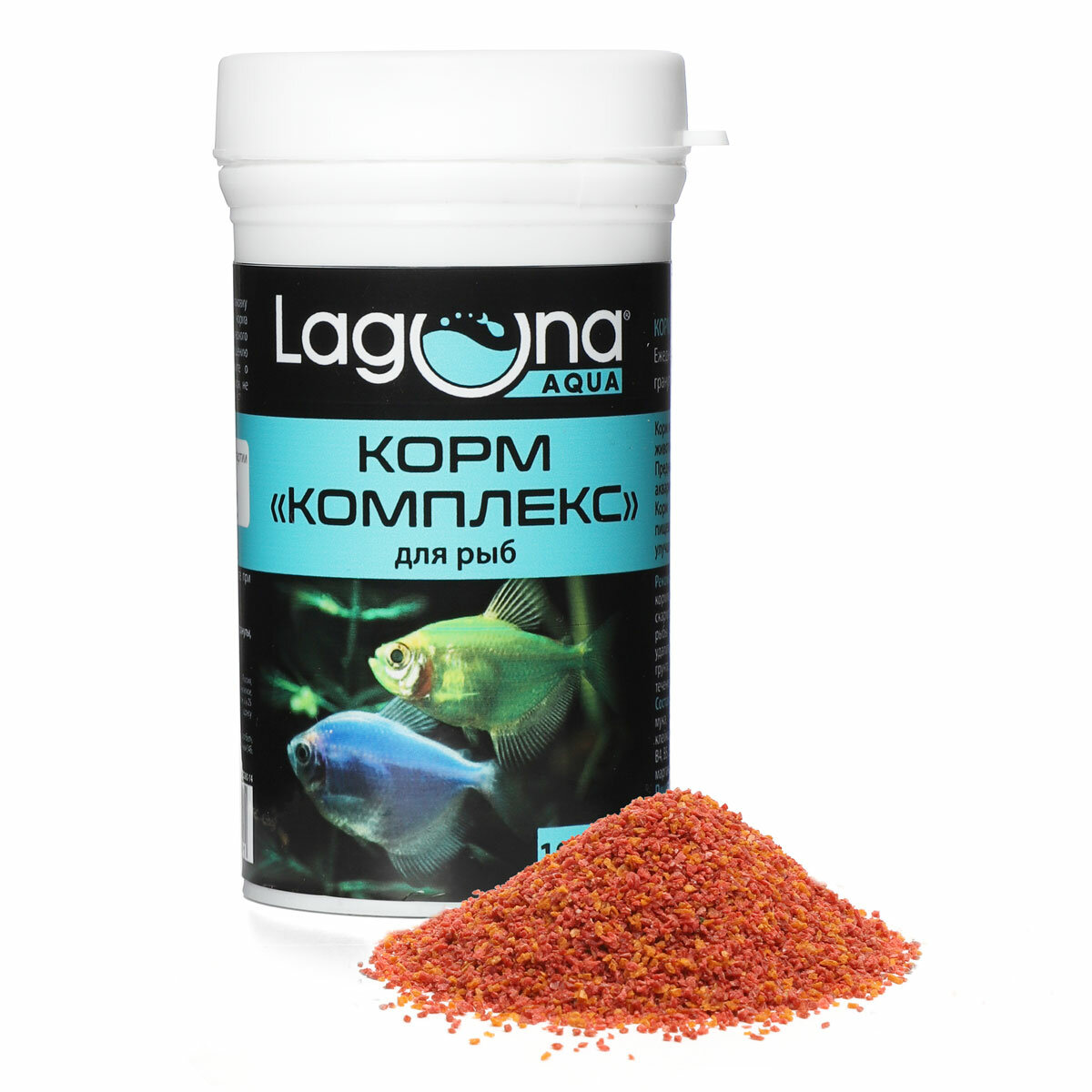 Корм для рыб "Комплекс", гранулы, 100мл, 40г, бренд Laguna AQUA