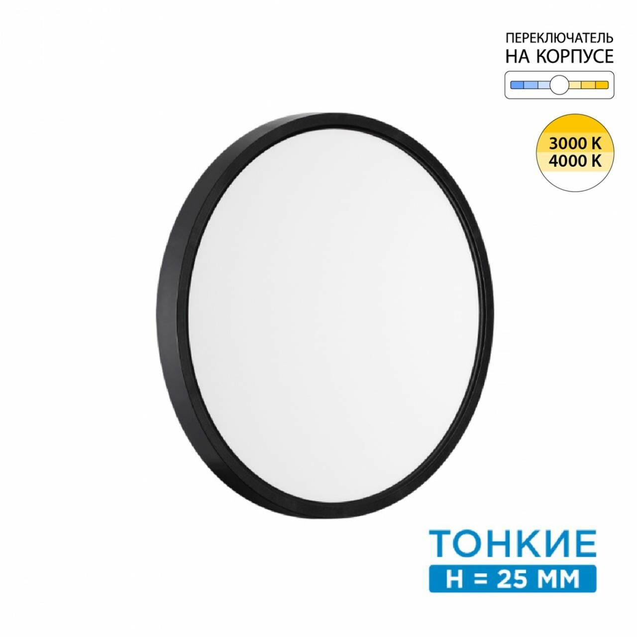 Настенно-потолочный светодиодный светильник Sonex ALFA BLACK 7660/24L