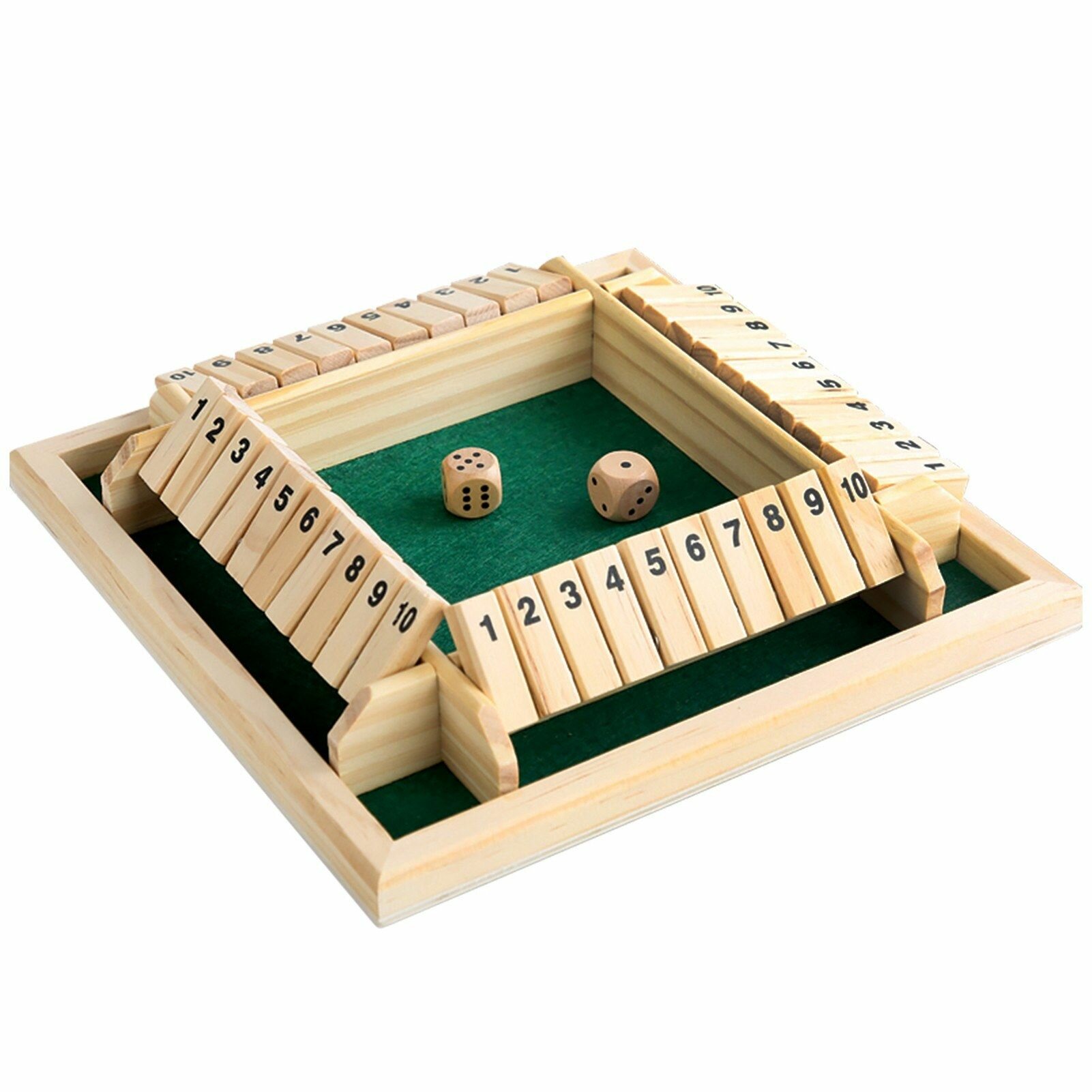 Shut The Box Dice Game Классическая деревянная настольная игра для 2-4 игроков для детей и взрослых, обучающая математическая игрушка-SALO .
