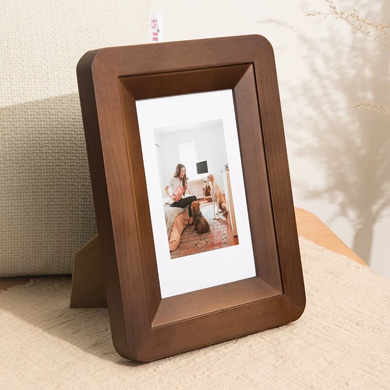 8-дюймовая рамка для фото с двойным использованием, внутренние размеры 15,2x20,3 см, коричневый цвет для настенного