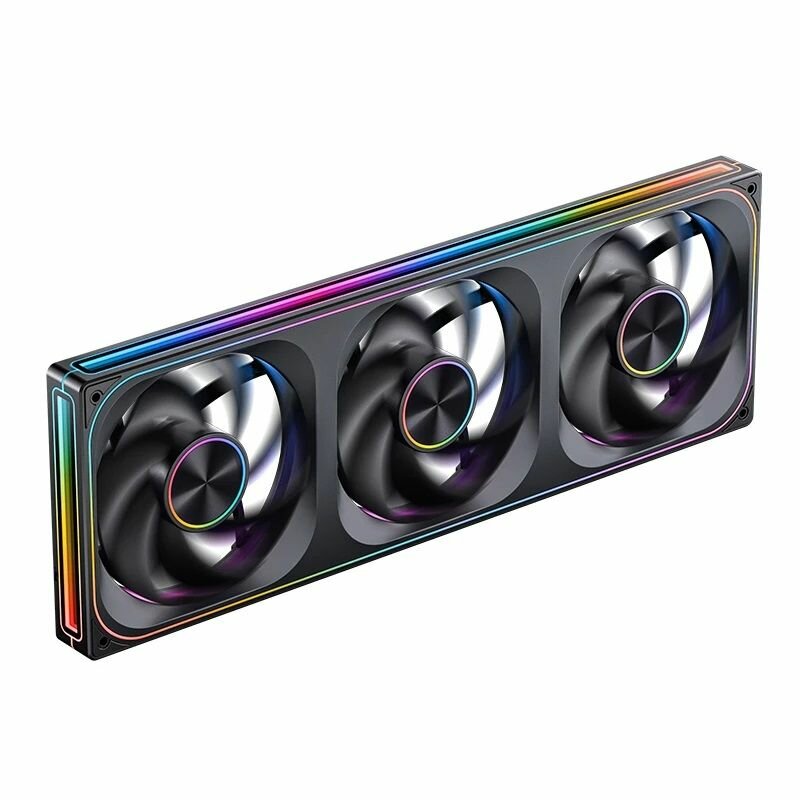 Вентилятор для корпуса JONSBO ZA-420B (3 in 1) 422х143х28мм PWM, ARGB LED, 700-1800об/мин, черный